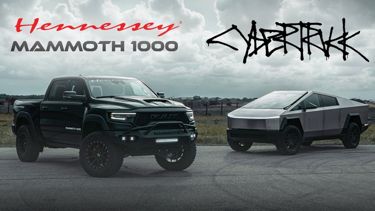 Cybertruck vs. Ram TRX // Which is better - EV or ICE // MAMMOTH 1000 ...