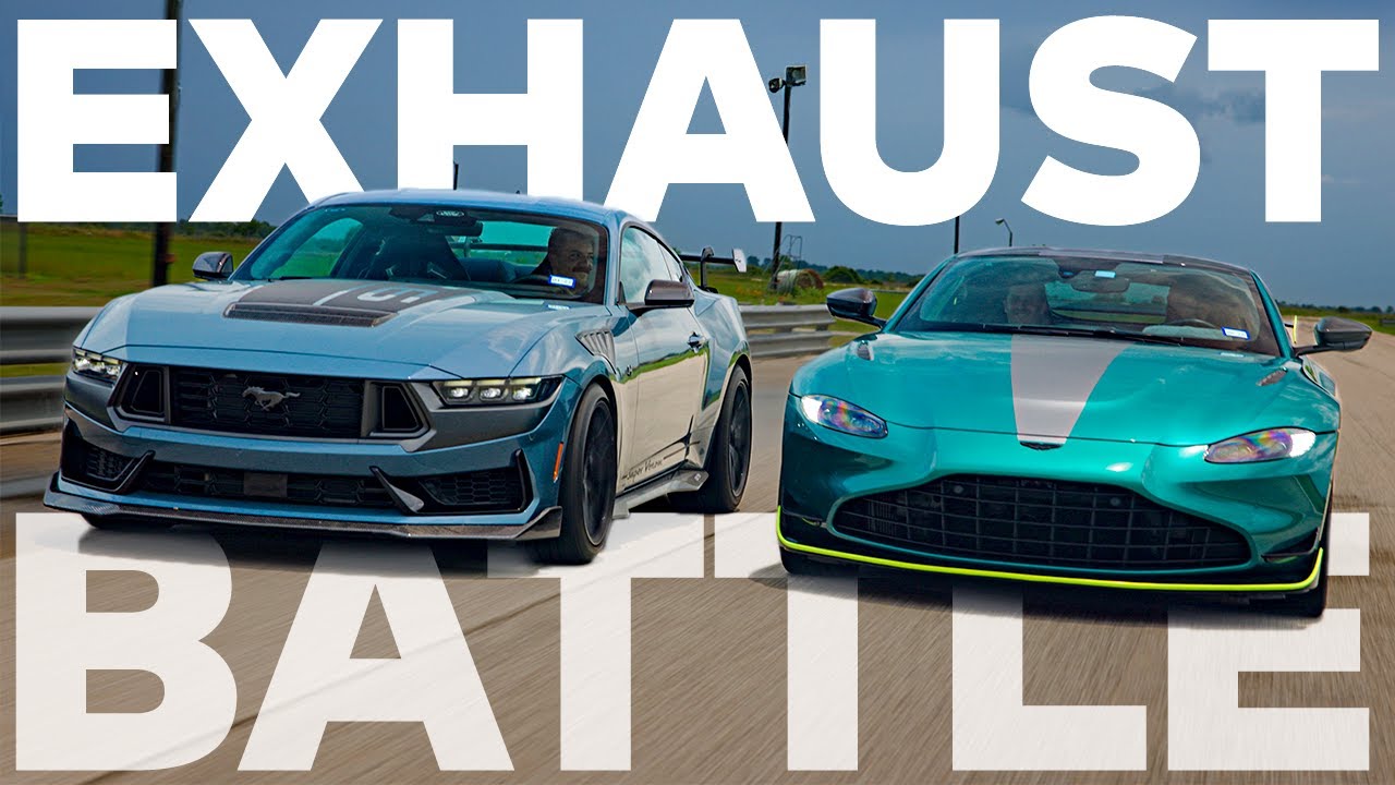 Ford Dark Horse Mustang vs. Aston Martin Vantage F1 Edition | Exhaust ...