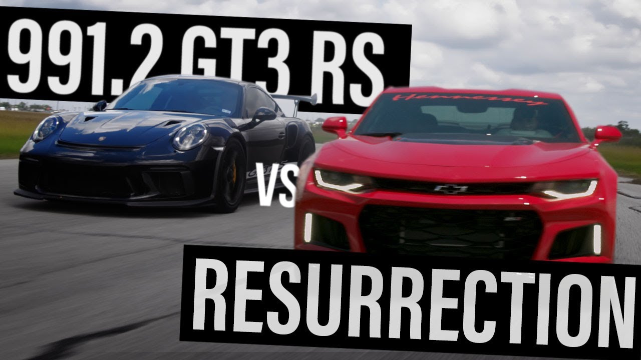 1200hp 'RESURRECTION' Camaro ZL1 vs. 991.2 Porsche GT3 RS | American ...